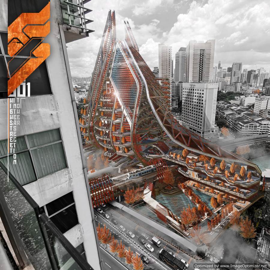 HIGHSTREET INTERSECTION TOWER VERTICAL WALKABILITY